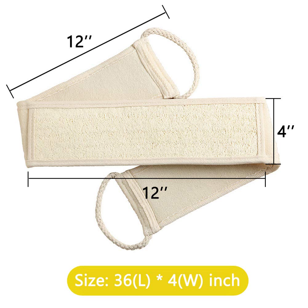 GREENRAIN Back Scrubber Natural Loofah Back Washer for Shower Back Exfoliator Exfoliating Scrubber Deep Clean & Invigorate Your Skin