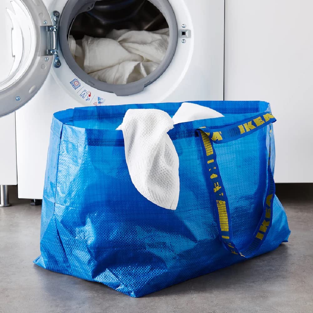 I-K-E-A Frakta Shopping Bag Large Blue (Set of 4) Grocery Laundry Tote Bag