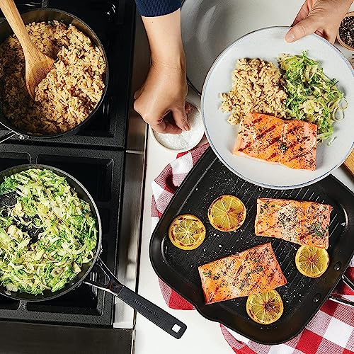 KitchenAid Hard Anodized Nonstick Cookware Pots and Pans Set, 10 Piece, Onyx Black