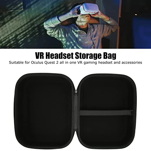 Jopwkuin VR Headband Storage Bag, Portable Lightweight Shockproof VR Headset Carrying Case Prevent Scratch for Oculus Quest 2