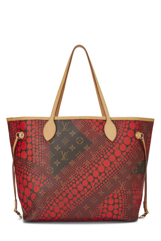 Louis Vuitton, Pre-Loved Yayoi Kusama x Red Monogram Dots Infinity Neverfull MM, Red