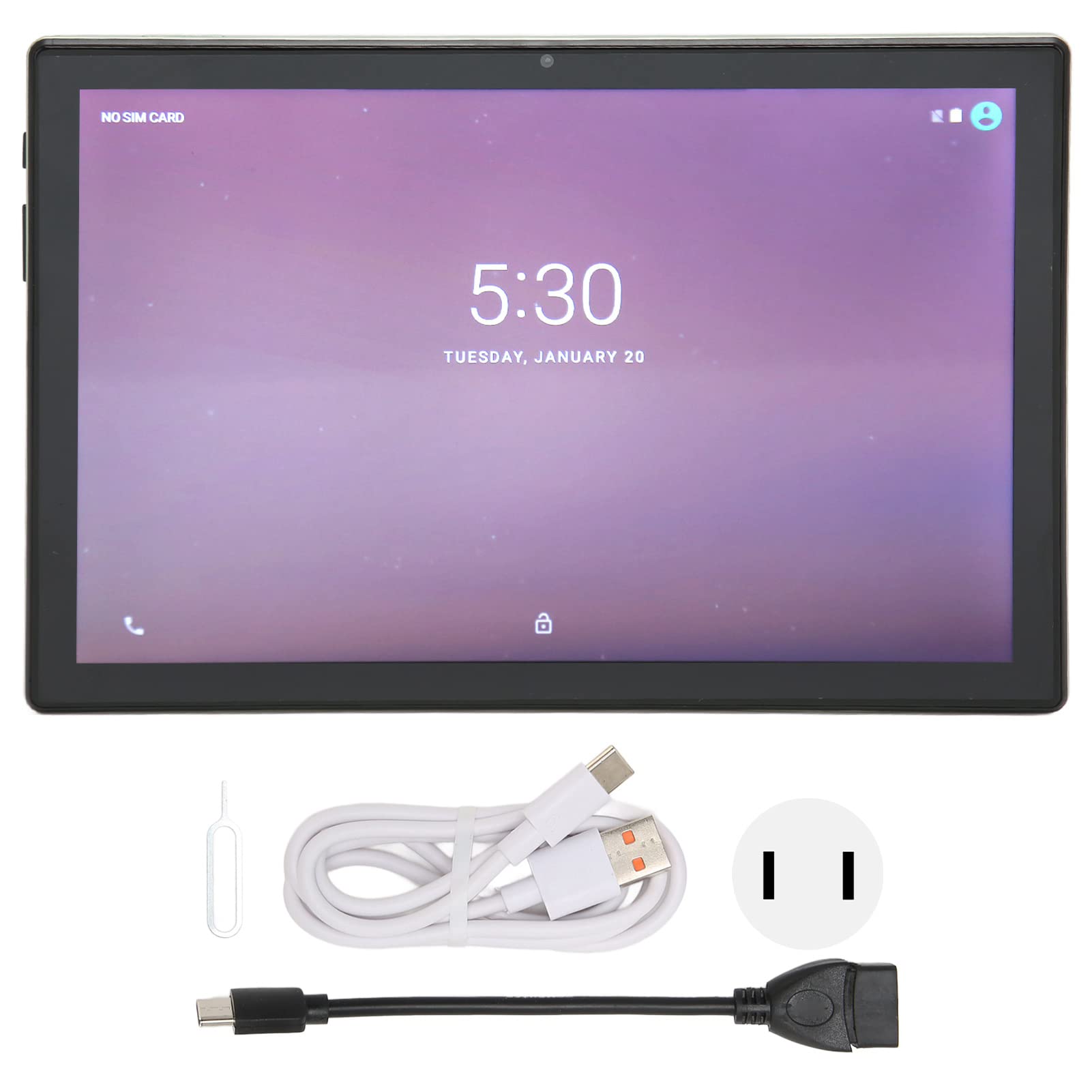 Haofy 10 Inch Tablet, Green 100‑240V 6G 256G 1960x1080 IPS Screen Gaming Tablet for Travel (US Plug)