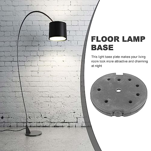 Homoyoyo Black nightstand Counterweight lamp Holder Chassis Desktop Lamp Base Plate Parts Rack Round Floor Lamp Base tie Table Lamps Iron Table River Sand Floor lamp Chassis