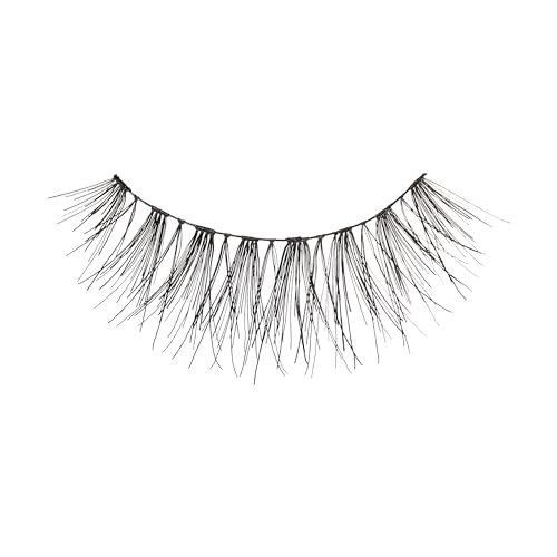 KISS Magnetic Lashes, Tempt, 1 Pair Synthetic False Eyelashes With 5 Double Strength Magnets, Wind Resistant, Dermatologist Tested Fake Lashes Last Up To 16 Hours, Reusable Up To 15 Times Black