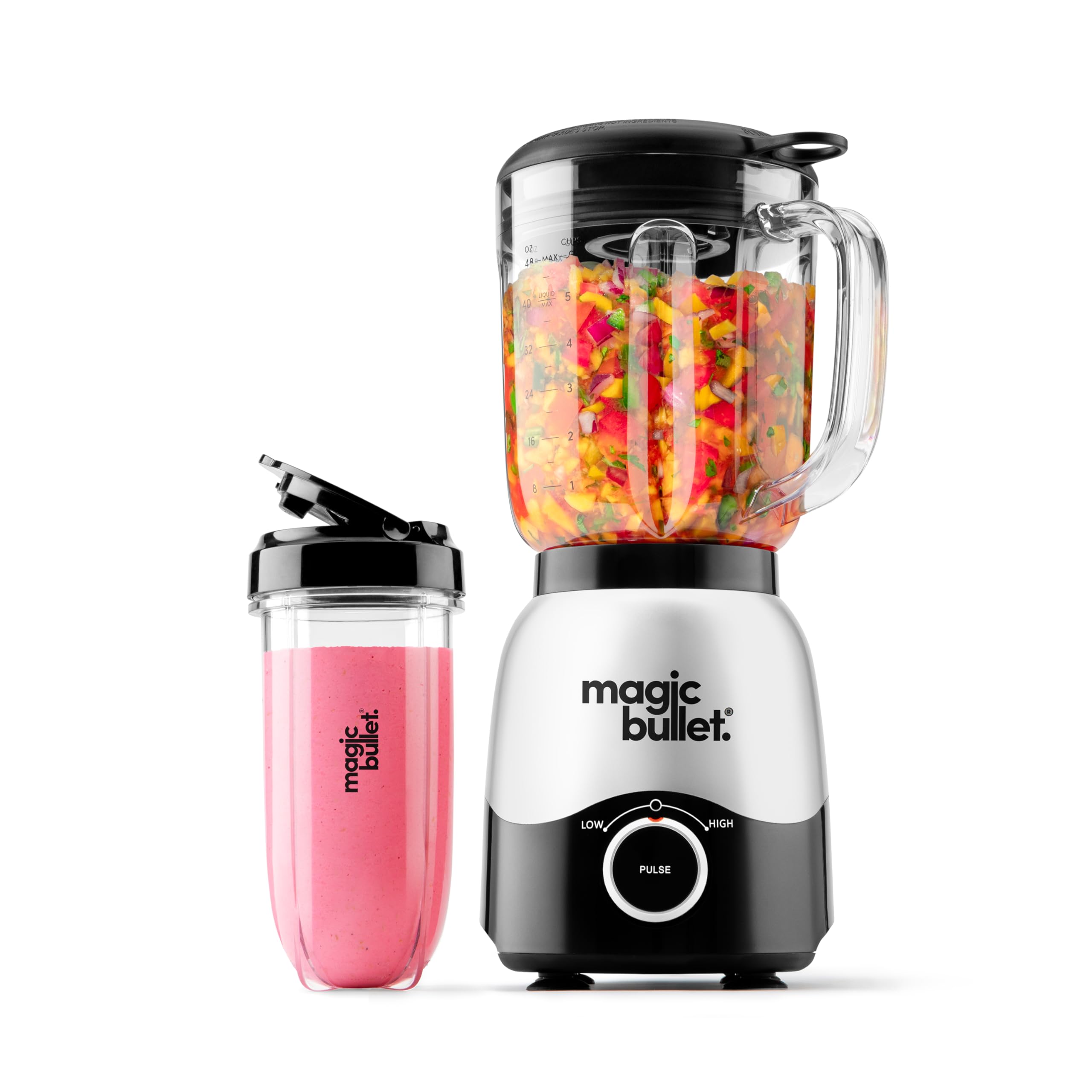 magic bullet Combo Blender, 48oz Pitcher, Blending Cup, Simple Speed Dial â MBF50200
