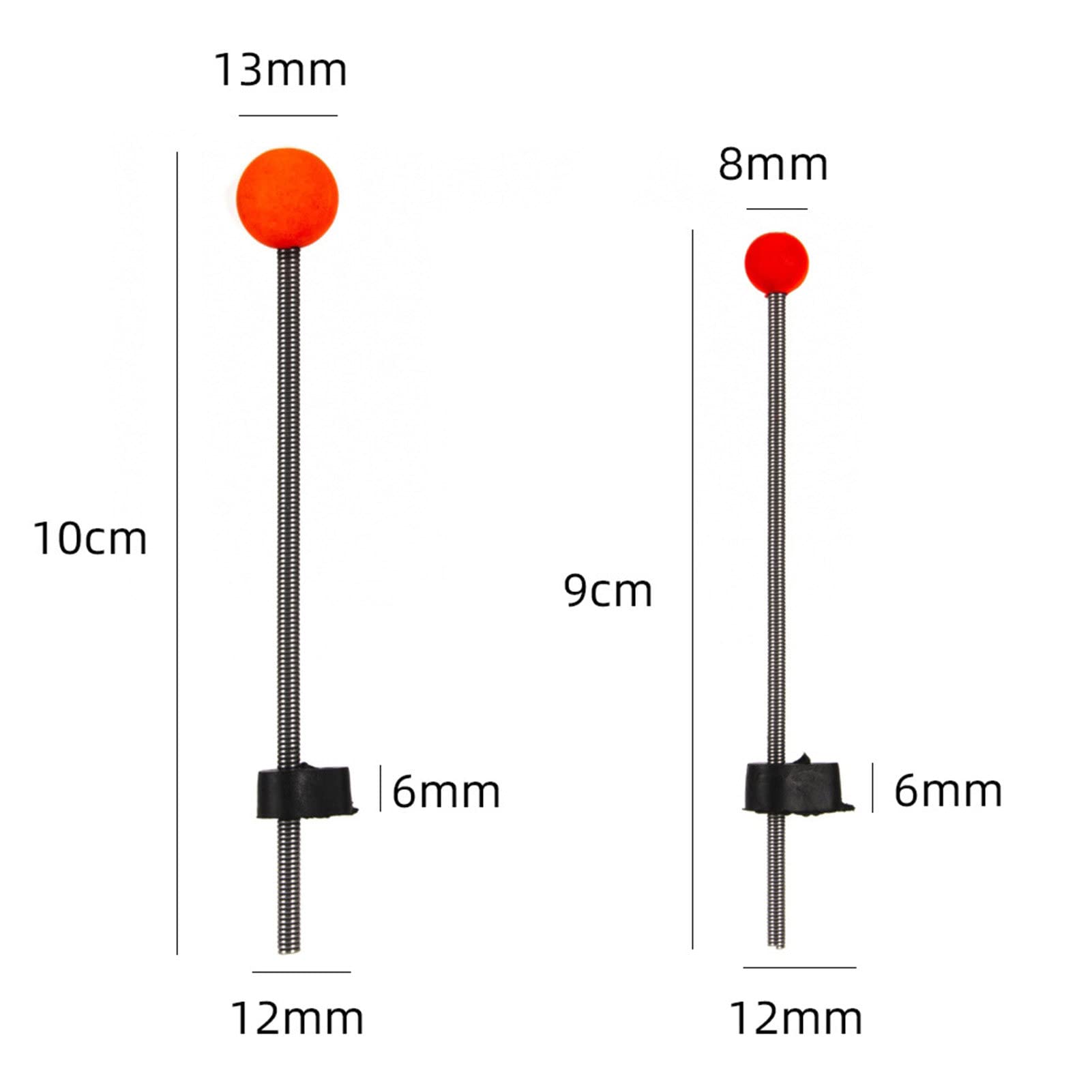 Hislaves Ice Fishing Tool,Winter Outdoor Ice Fishing Rod Tackle Tool with 5Pcs Large/Small Red Ball Spring