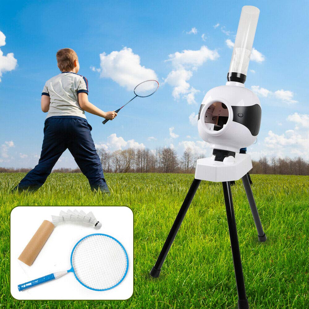 Gdrasuya10 Automatic Badminton Serve Machine Shuttlecock Launcher Badminton Robot Shooting Machine for Indoor Outdoor Training