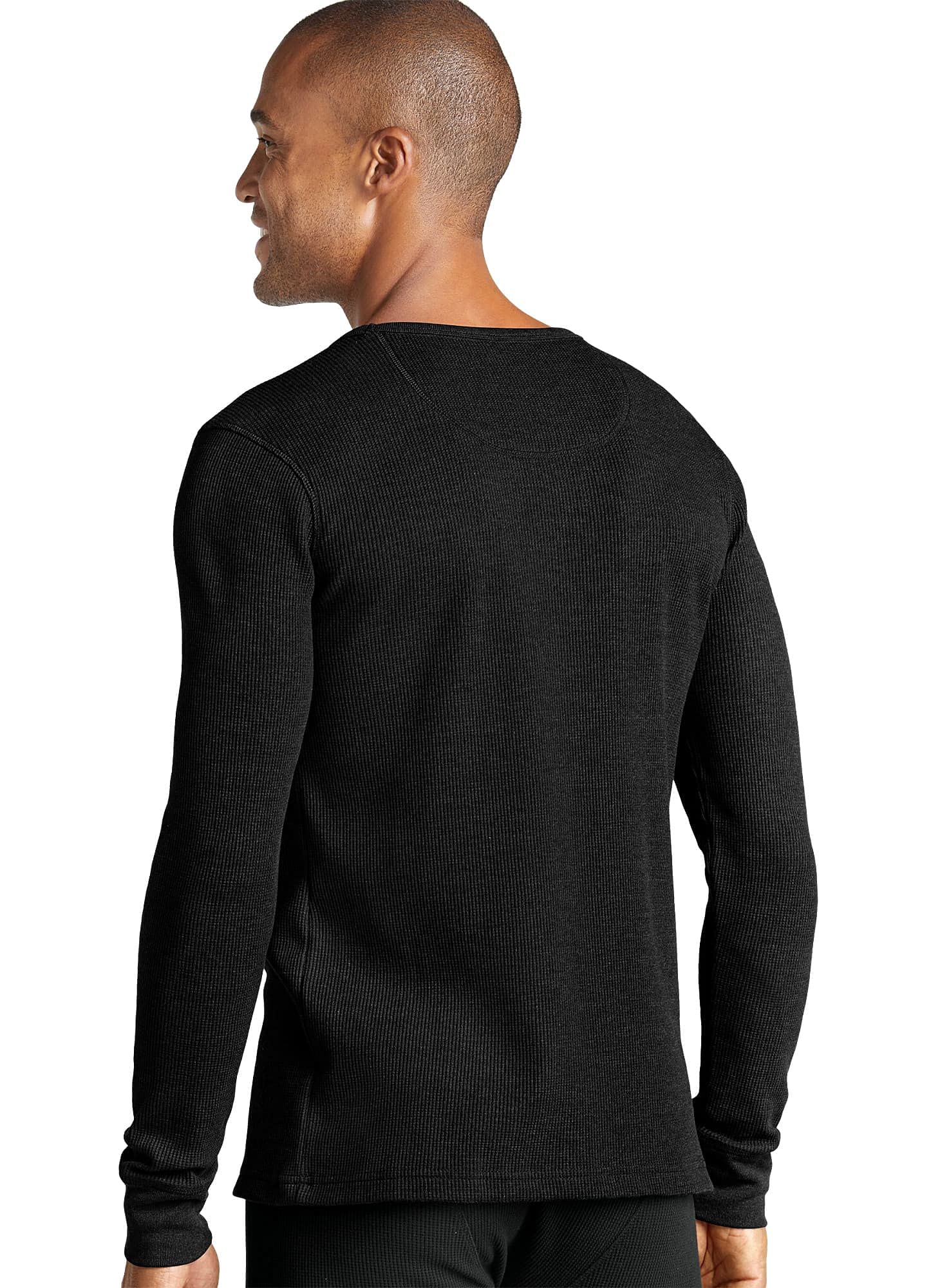 Jockey Men's Baselayer Tall Man Long Sleeve Waffle Crew, Ink Well, MT