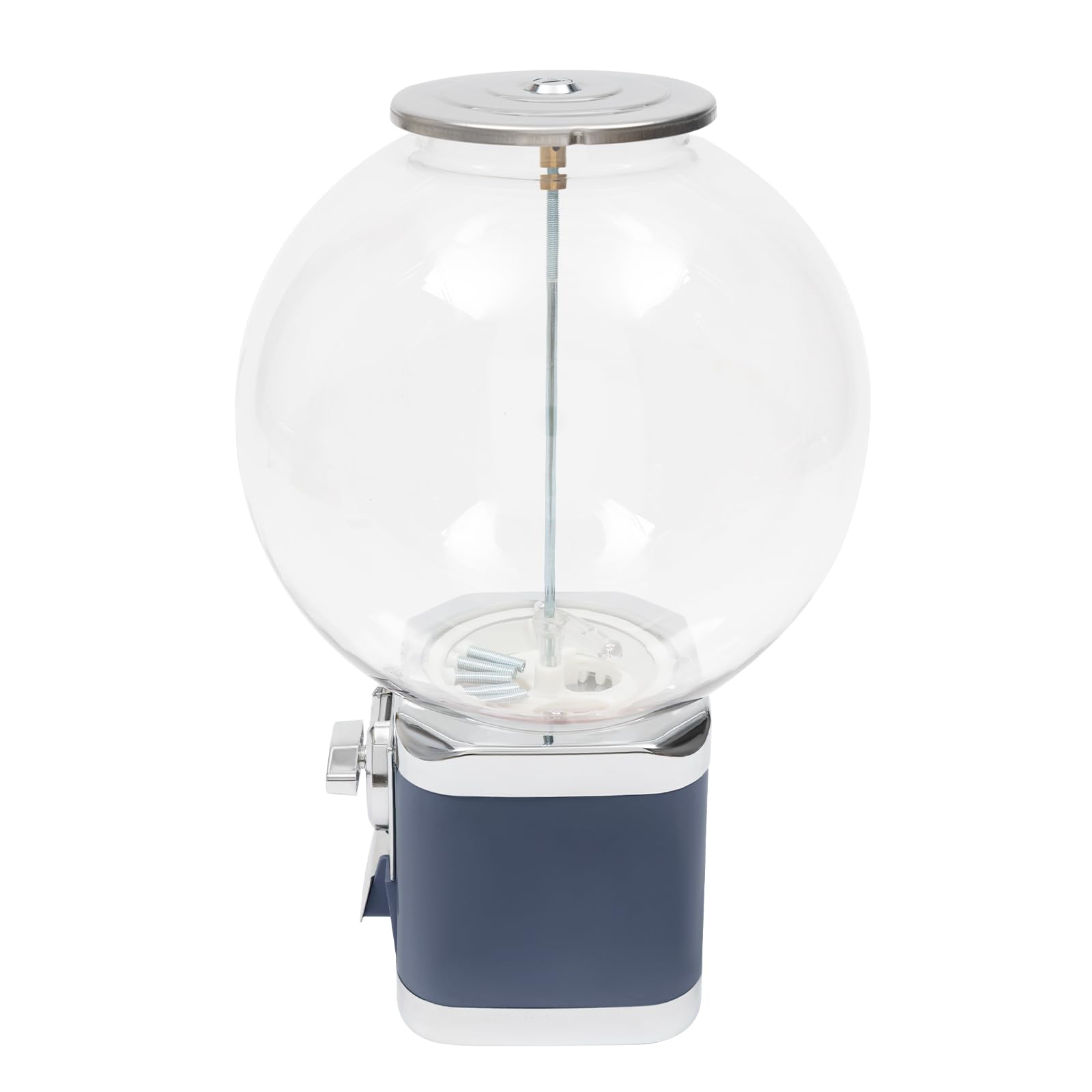 Gdrasuya10 Vending Machine, 18.11" Big Bubble Gumball Machine Lockable Candy Gumball Dispenser Machine Large Capacity Toy Vending Machine for 1.26inch Ball, Candy or $1 Coins, Dark Blue