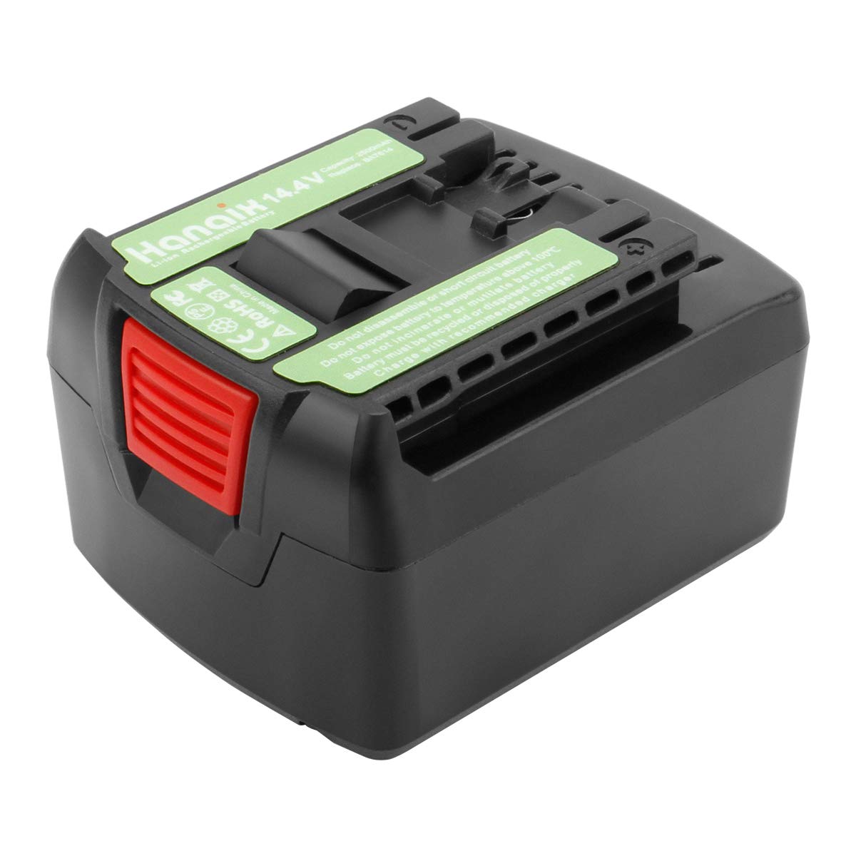 Hanaix 14.4V 2.5Ah Lithium Battery for Bosch BAT607 BAT607G BAT614 BAT614G 2607336150 2607336223 Replacement Battery