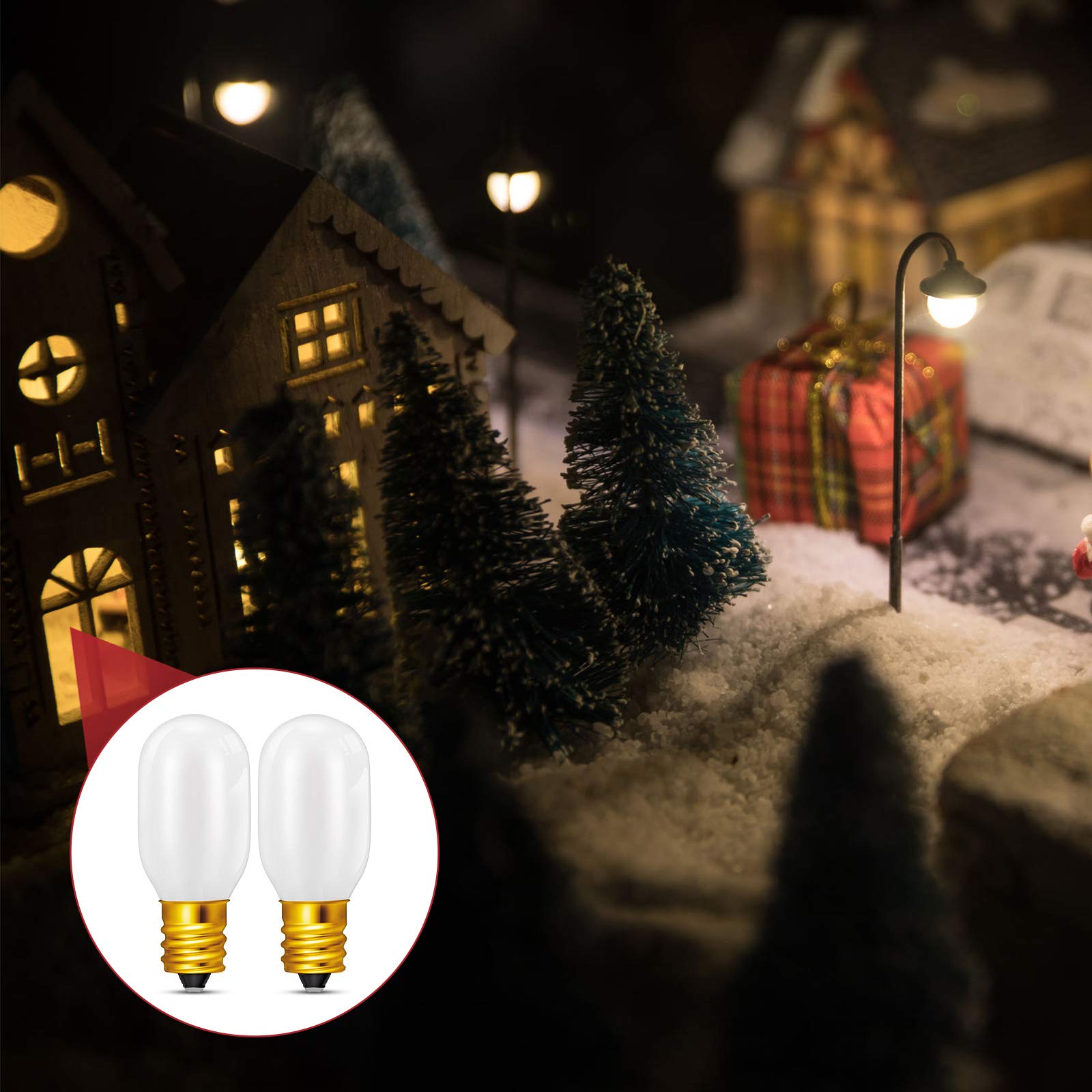 Honoson Christmas Village Light Bulbs 6 W Replacement Bulbs Accessory for Christmas House Replacement Bulbs Accessories (20 Pieces)