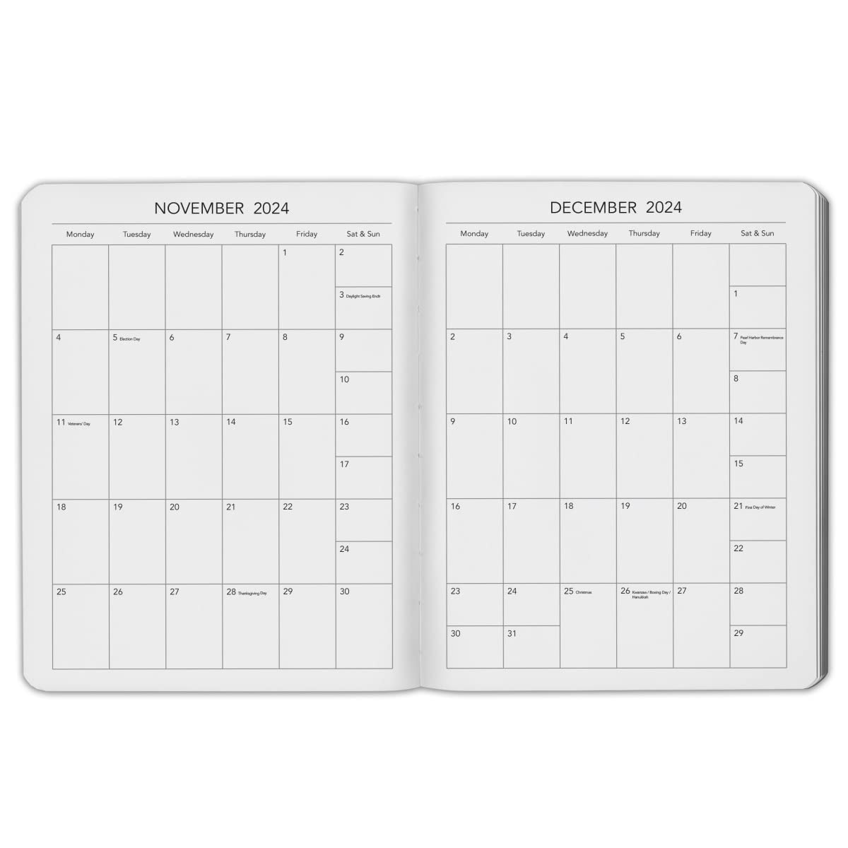 Harbor Large Weekly Planner 2024 - Leida Navy - 9.75x7.5"
