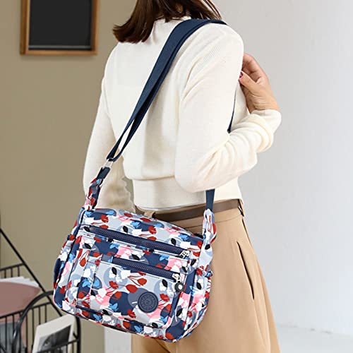 kiskick Women Handbag Storage Smooth Zipper Practical Adjustable Strap Crossbody Bag Apricot