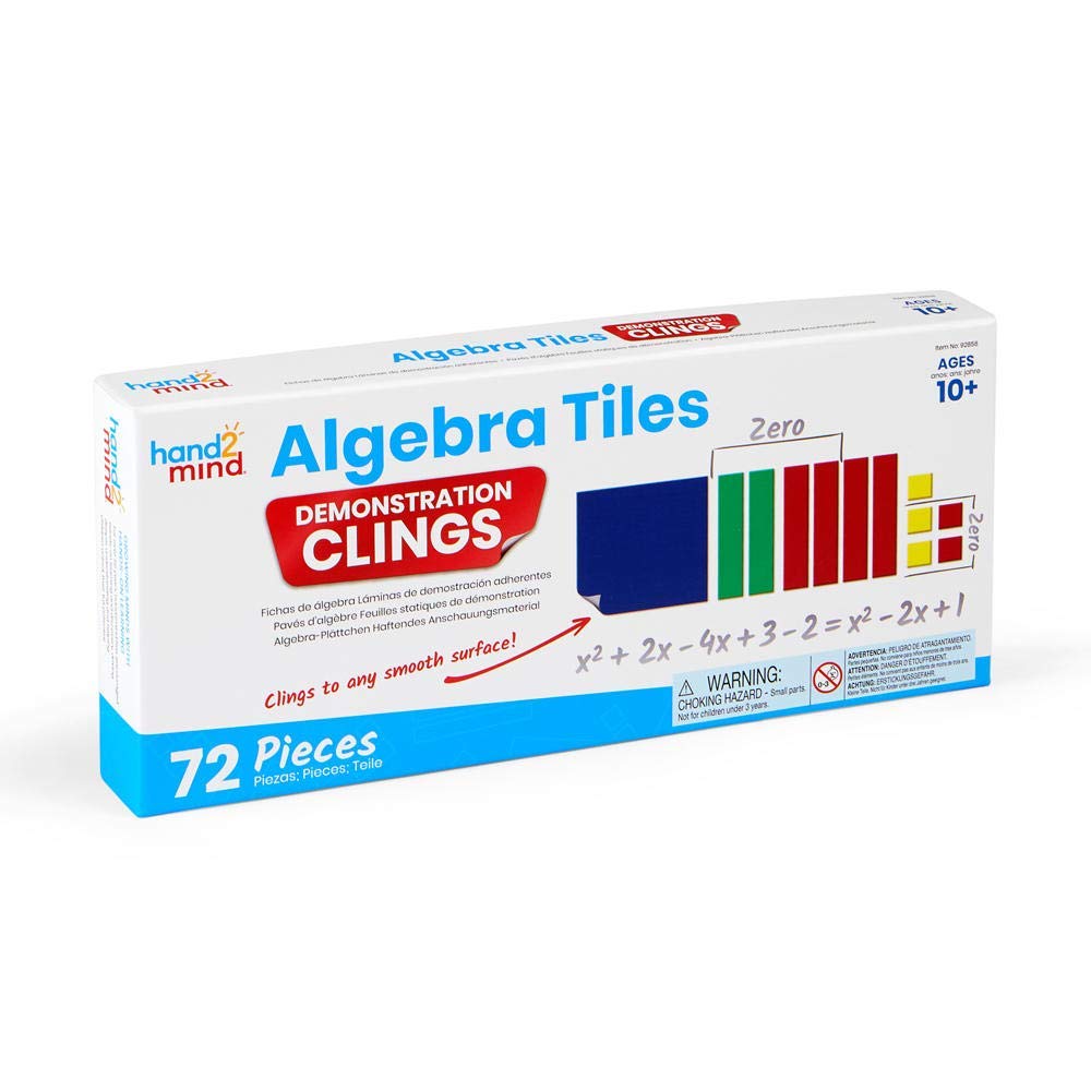 hand2mind Demonstration Algebra Tile Clings, Algebra Manipulatives, Algebra Tiles X and Y, Linear Algebra, Algebra Tools, Tiles Learning, Algebraic Tiles, Algebra Classroom (Set of 72)