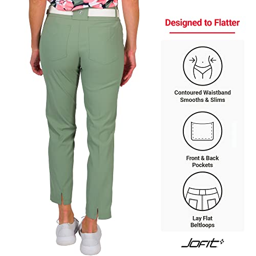 Jofit Apparel Women's Athletic Clothing Everyday Pant for Golf & Tennis, Size 8, Sage