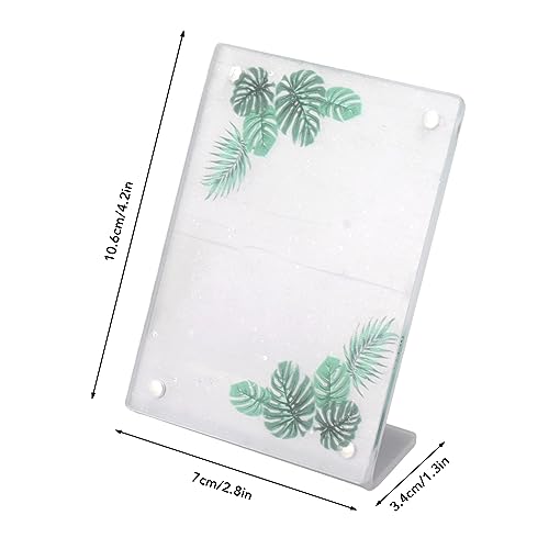 Haofy Desktop Picture Frame, Acrylic Sturdy Picture Frame Simple Cleaning Decorative For Movie Ticket (Monstera Leaves)