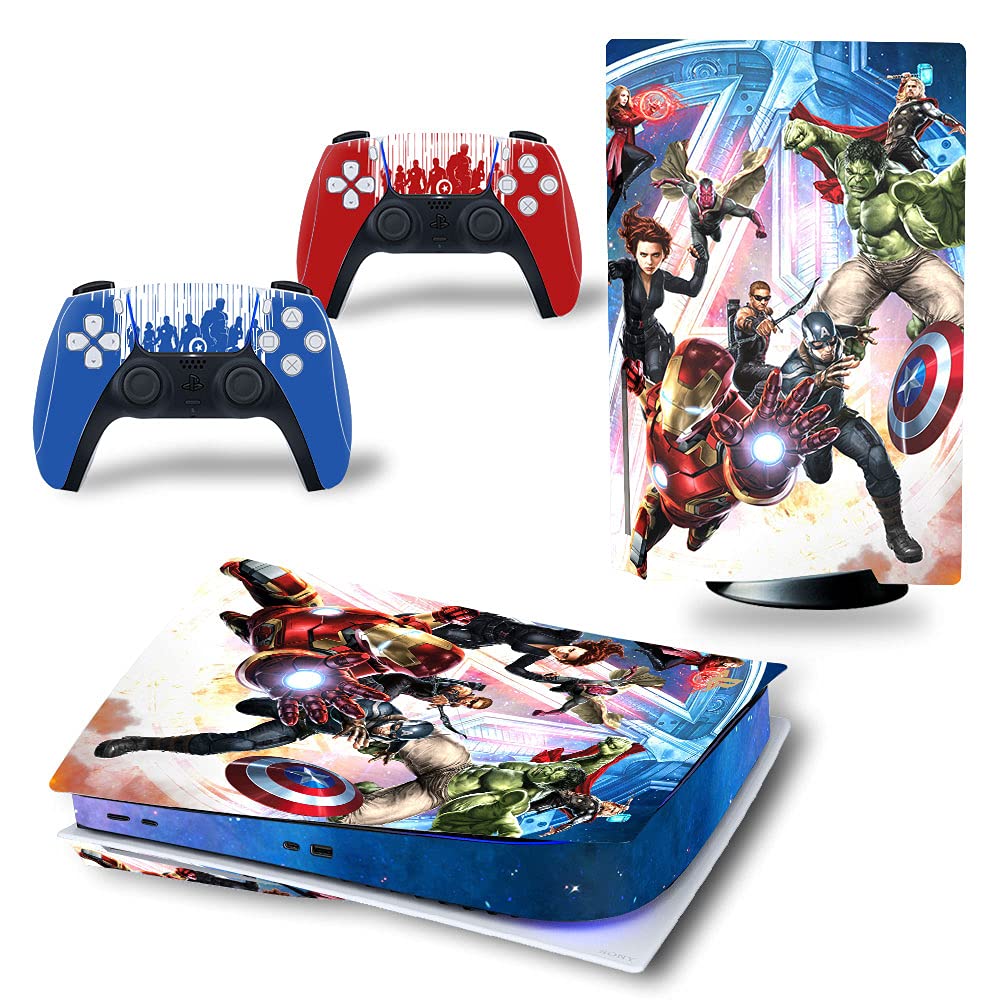 InnaGeek - Protective Skin Sticker Vinyl for PS5 Disc Avengers