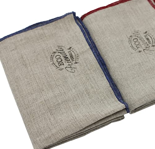 Goodiu Kitchen Towels - Natural Processed Linen Tea Towels 18 x 25’’ Set of 2-100% Pure Linen Hand Towels (Kitchen Towel - (Set of 2), Natural)