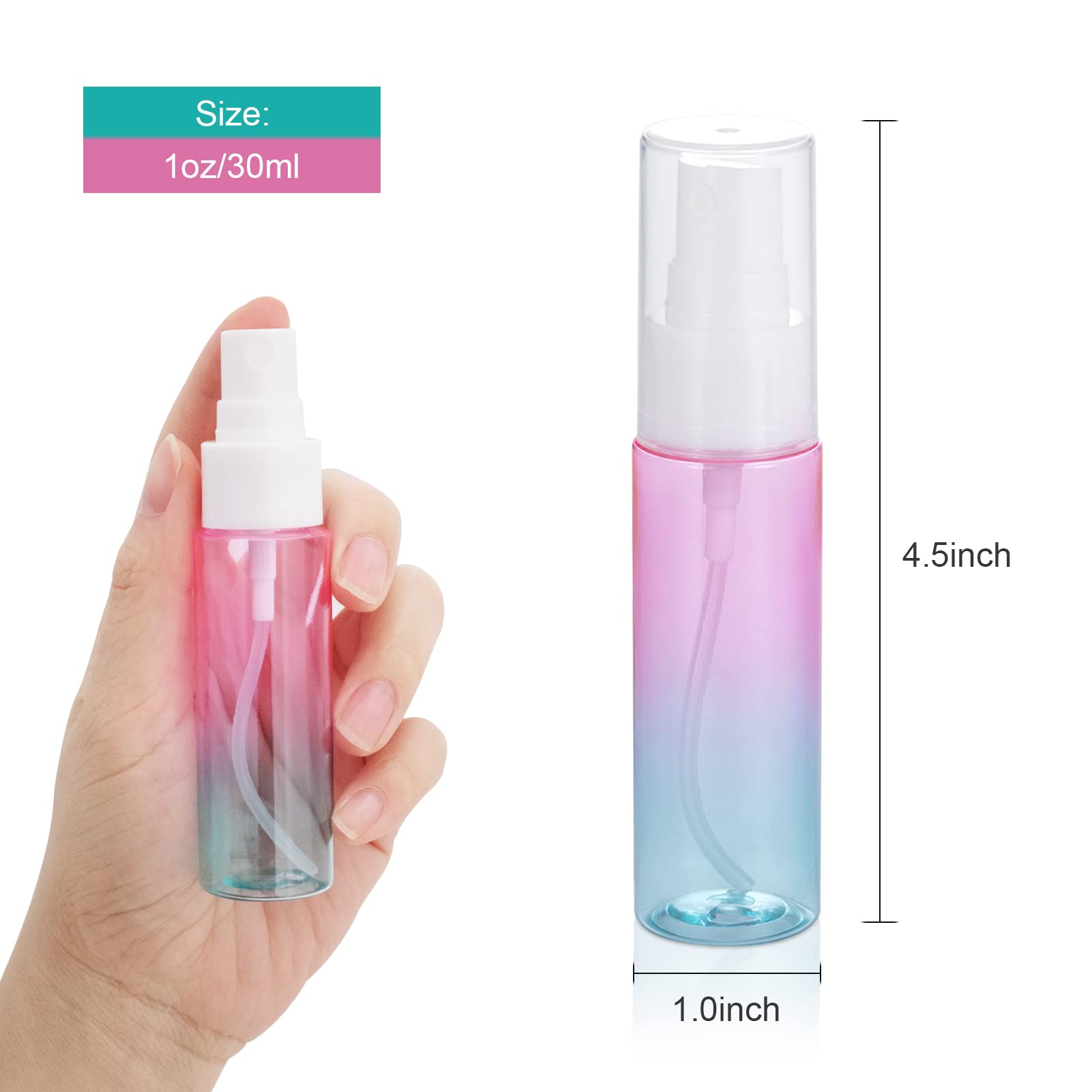 Kitchen GIMS Mini Spray Bottles 1 oz Travel Spray Bottle Small Empty Fine Mist Travel Size Spray Bottle for Perfume Skincare Makeup Lotion and Other Toiletries with Bottle Label