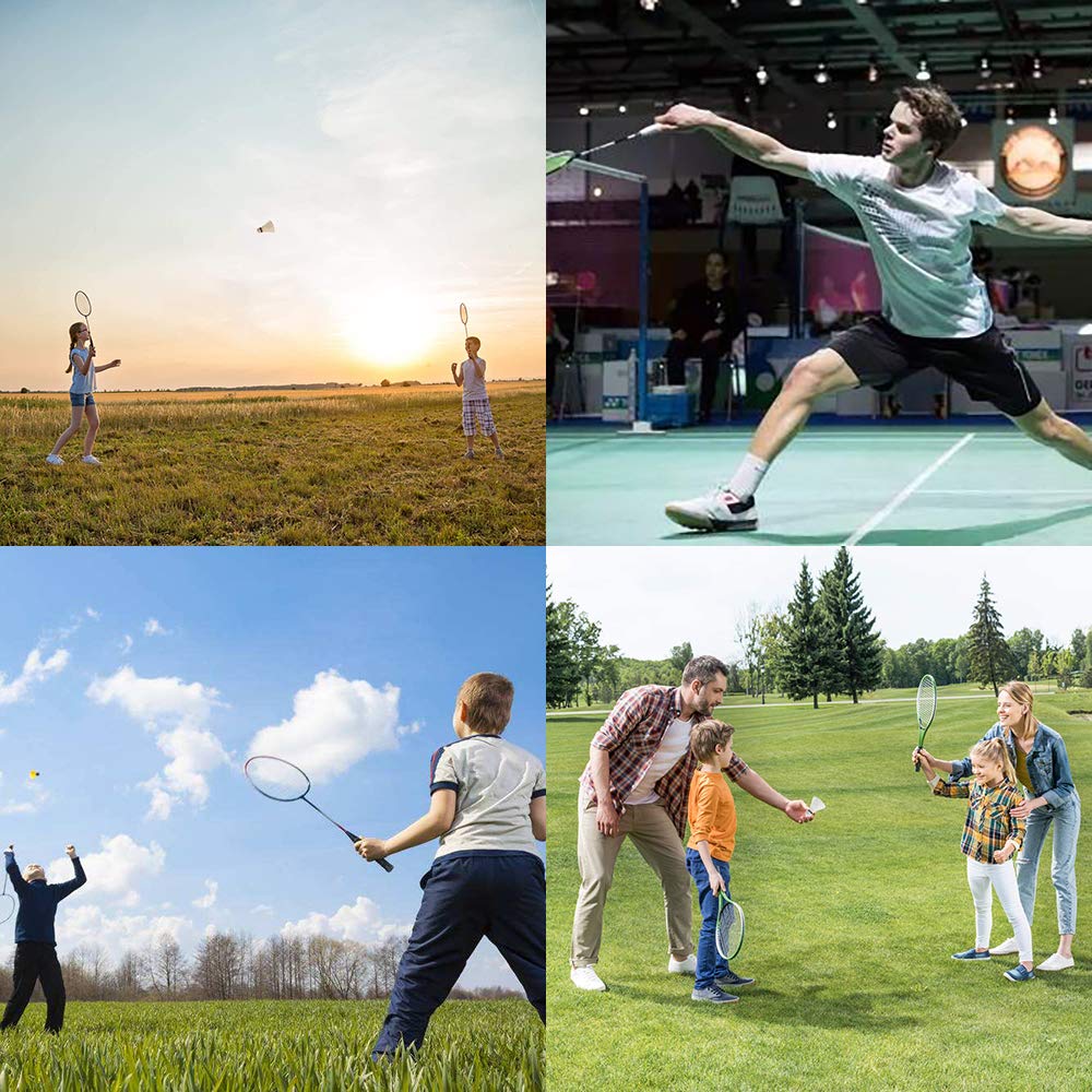 Goose Feather Badminton Shuttlecocks Balls, RAHVISH 12-Packs Advanced White Birdies Shuttlecock with Stability and Durability High Speed Flight, Training Badminton Balls for Indoor Outdoor Sport