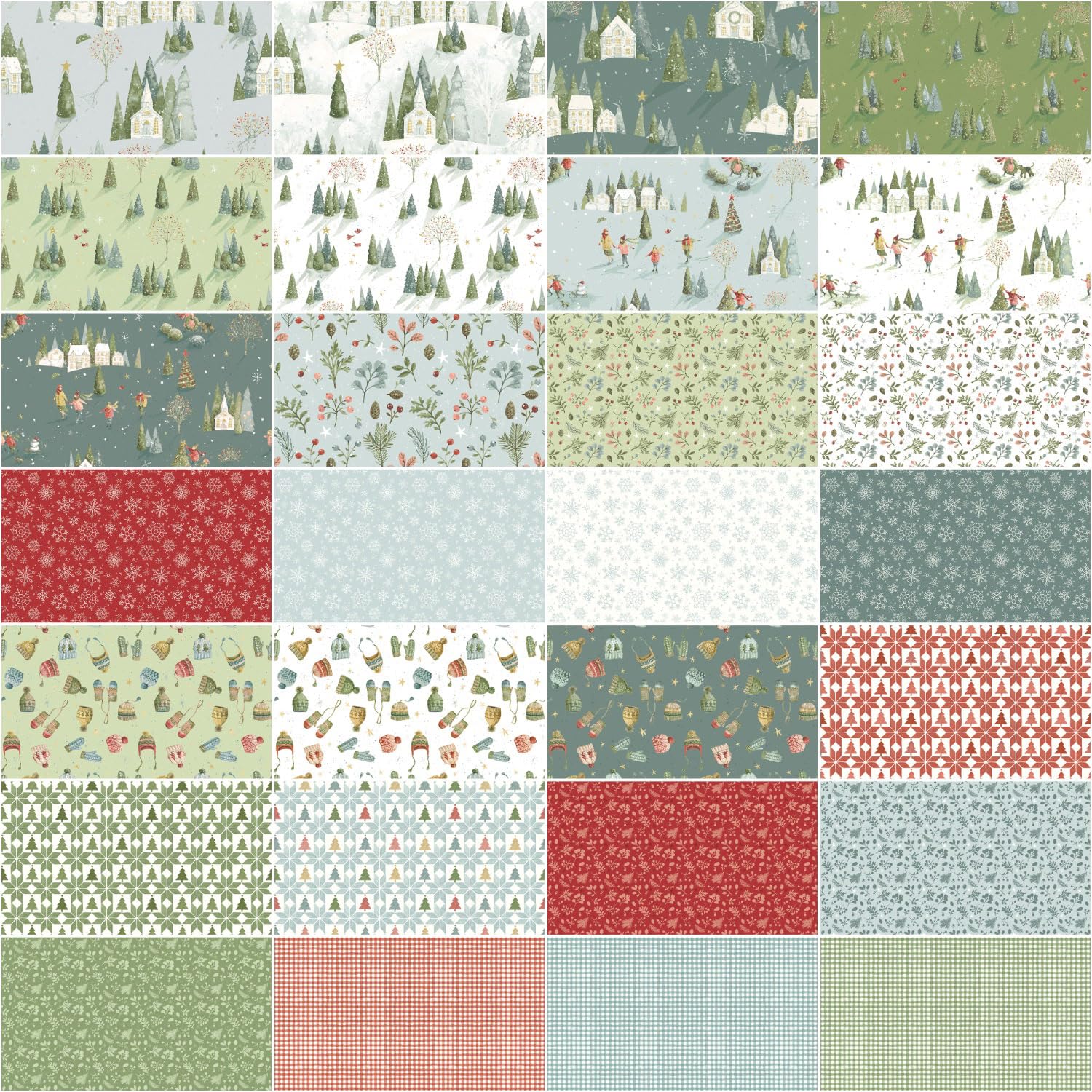 Magical Winterland Riley Blake 5-inch Stacker, 42 Precut Fabric Quilt Squares by Lisa Audit, Assorted