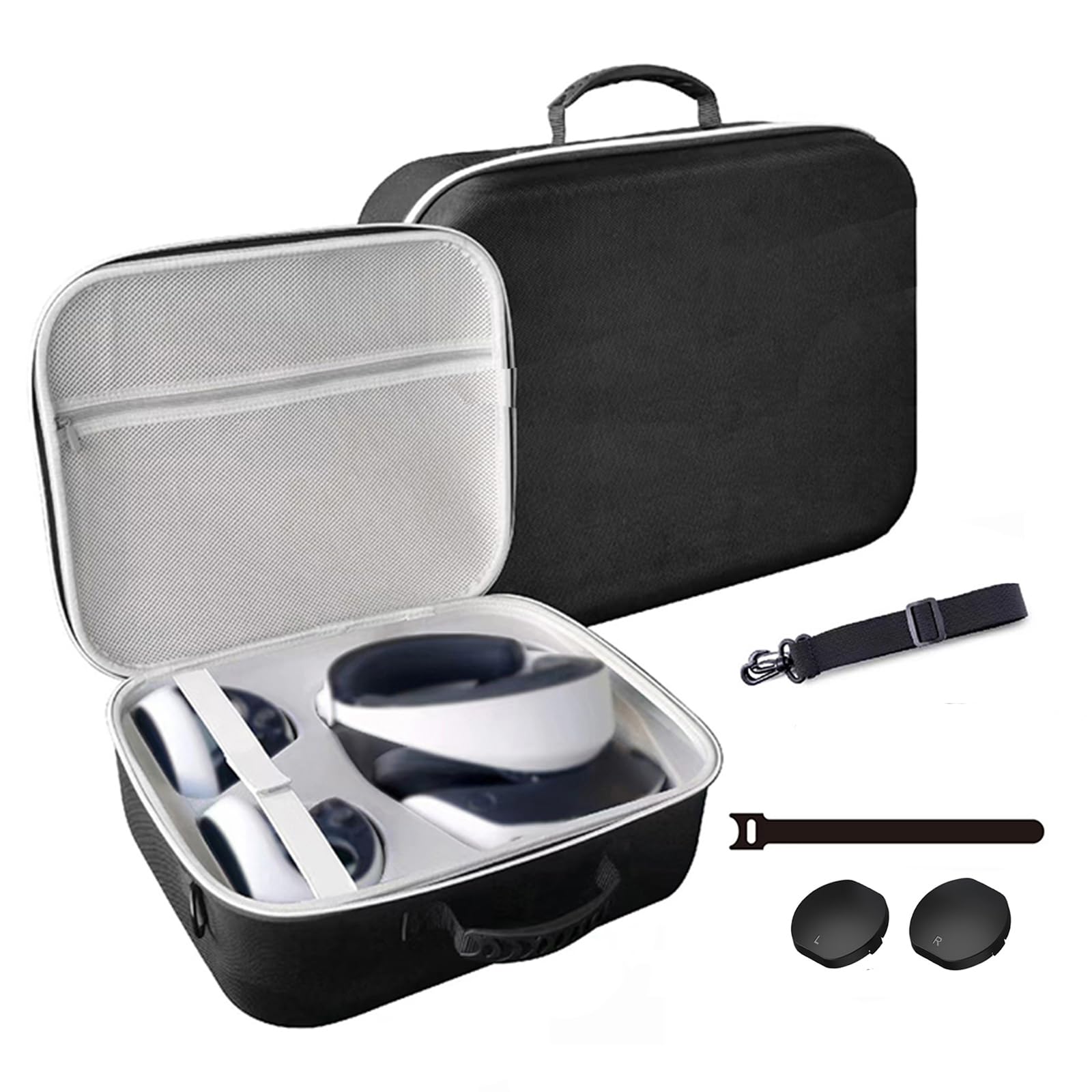 HUAYUWA Hard VR Carrying Case for PS VR2, All-in-One Protective Case Compatible for Playstation VR2 Headset and Touch Controllers, for VR2 Home and Travel Storage Bag