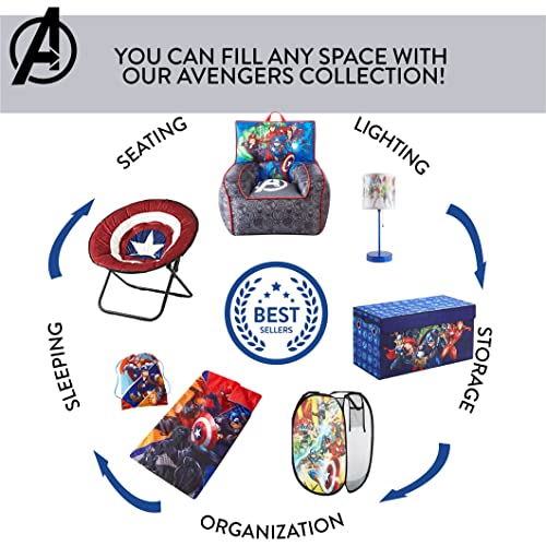 Idea Nuova Marvel Avengers Set of Two Spacious Collpasible Storage Cubes, 10"x10", Avengers / Grey