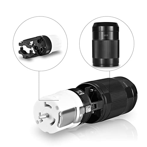 ICARERCASE 50 Amp Generator Plug，50 Amp Generator Connector (Female), 125/250 Volt @ 12,500 watts, CS6364, Black