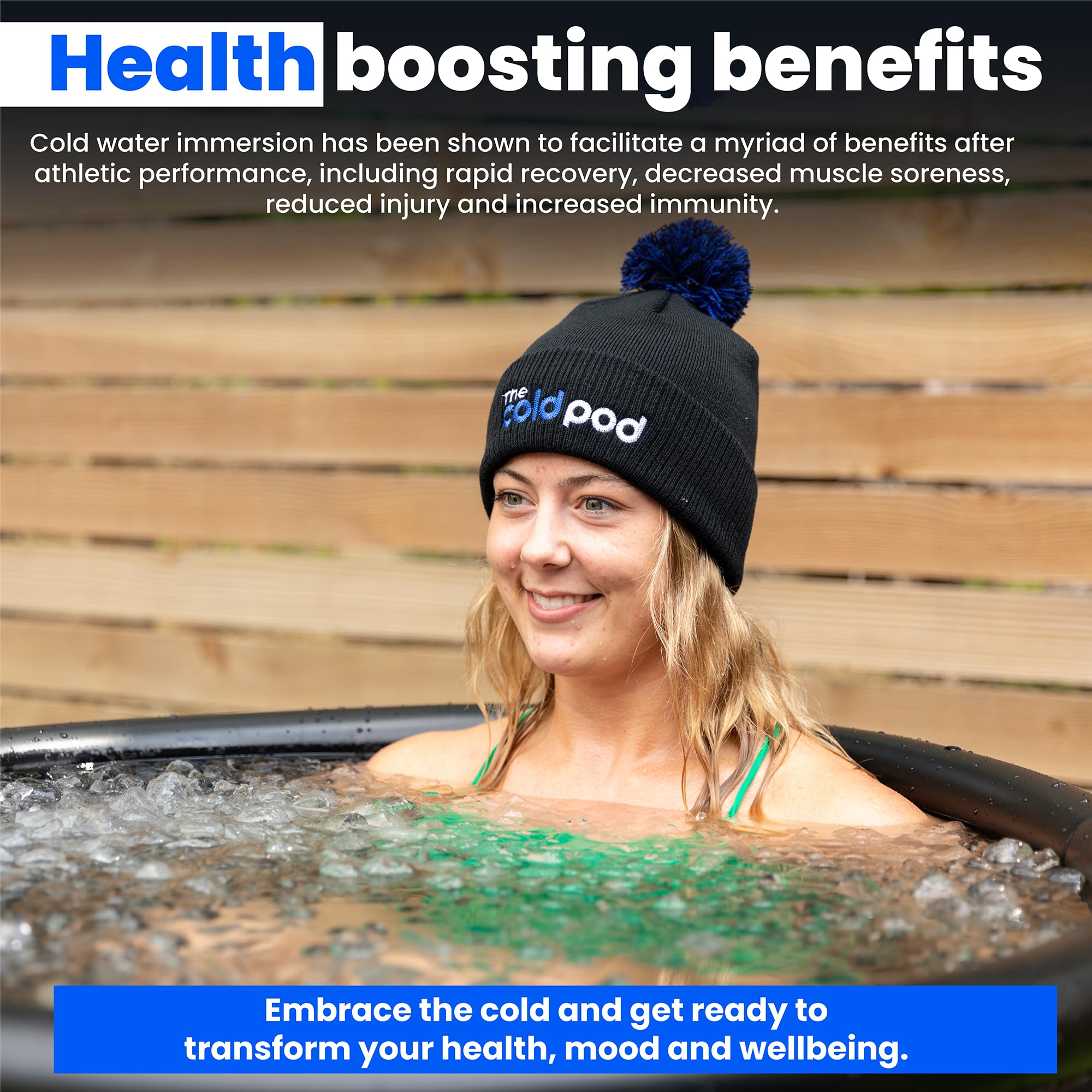 Ice Bath Tub for Athletes with Cover: 85 Gallons Cold Plunge Tub for Recovery, Multiple Layered Portable Ice Bath Plunge Pool by The Cold Pod