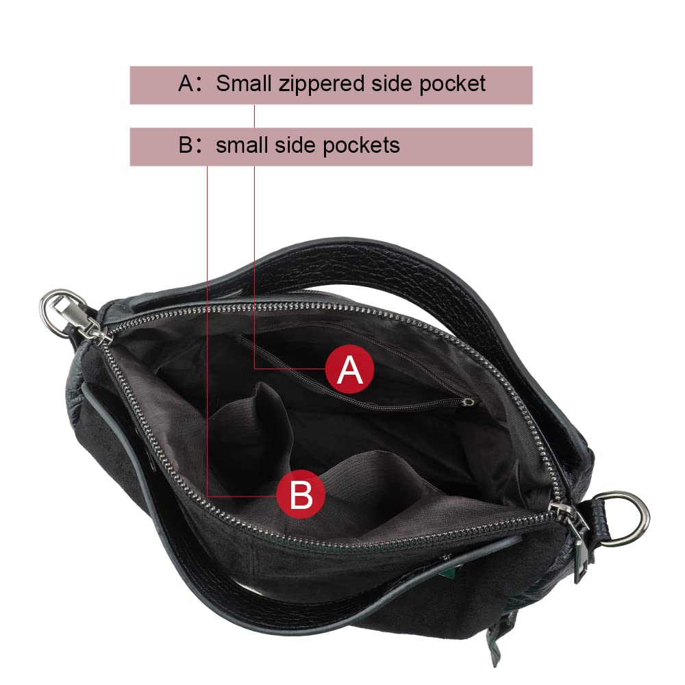 JBB Purses for Women Leather Handbags Crossbody Bag Shoulder Harley Bags with Rivets