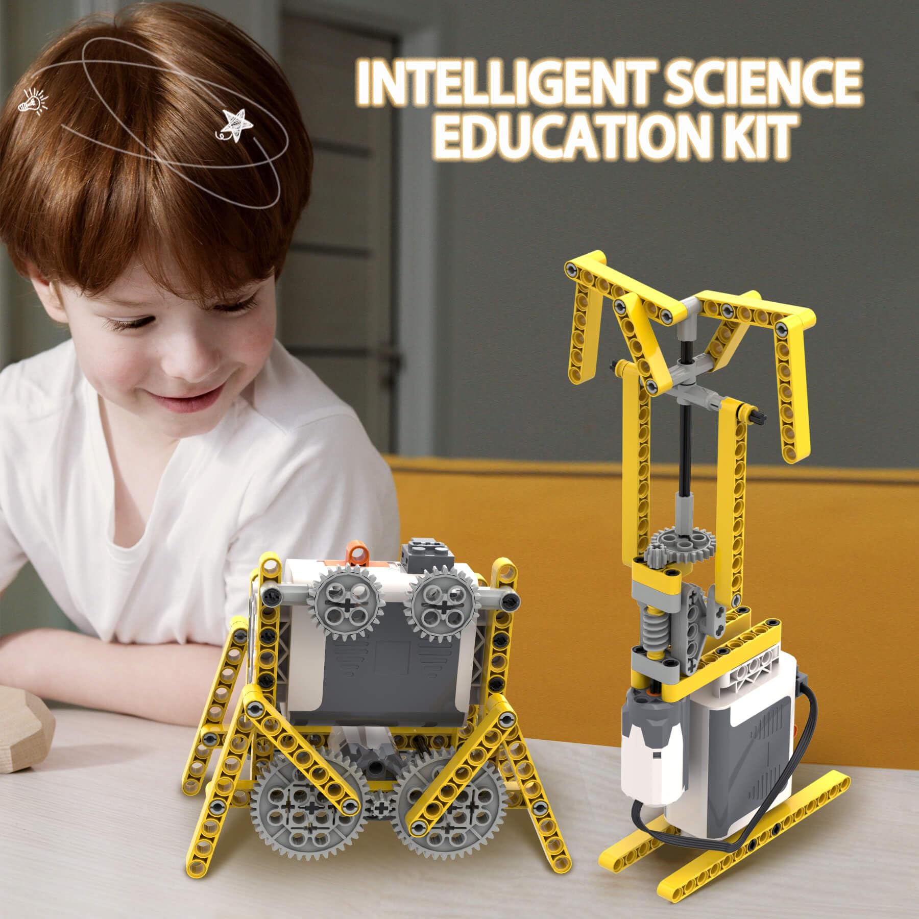 JBBRO 420PCS Technic Power Function Motor Building Block Programming Education,Motors Power Functions Motor Building Toy Modification Kit, Motor Set RC Car Educational STEM Learning Toy Science kit