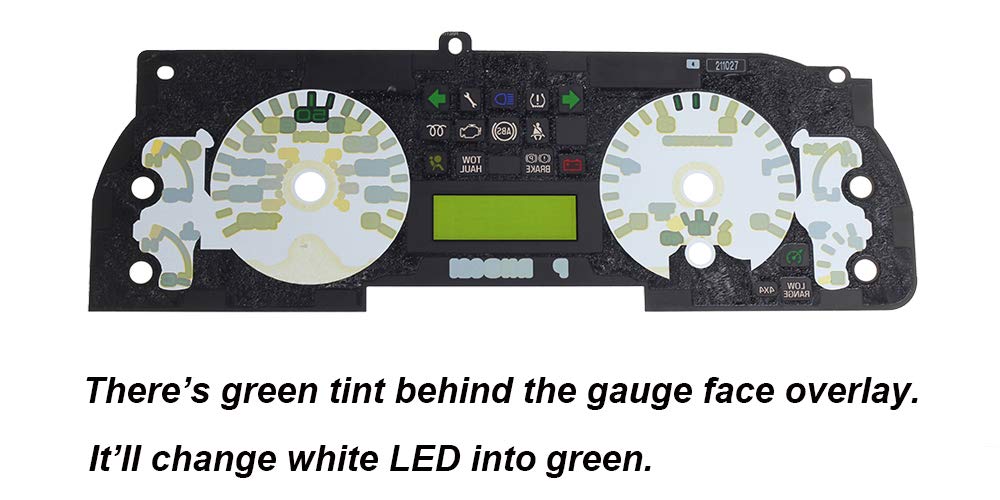 HERCOO White LED Light Bulbs for Instrument Gauge Cluster Speedometer Compatible with Ford F250 F350 Super Duty 2005 2006 2007