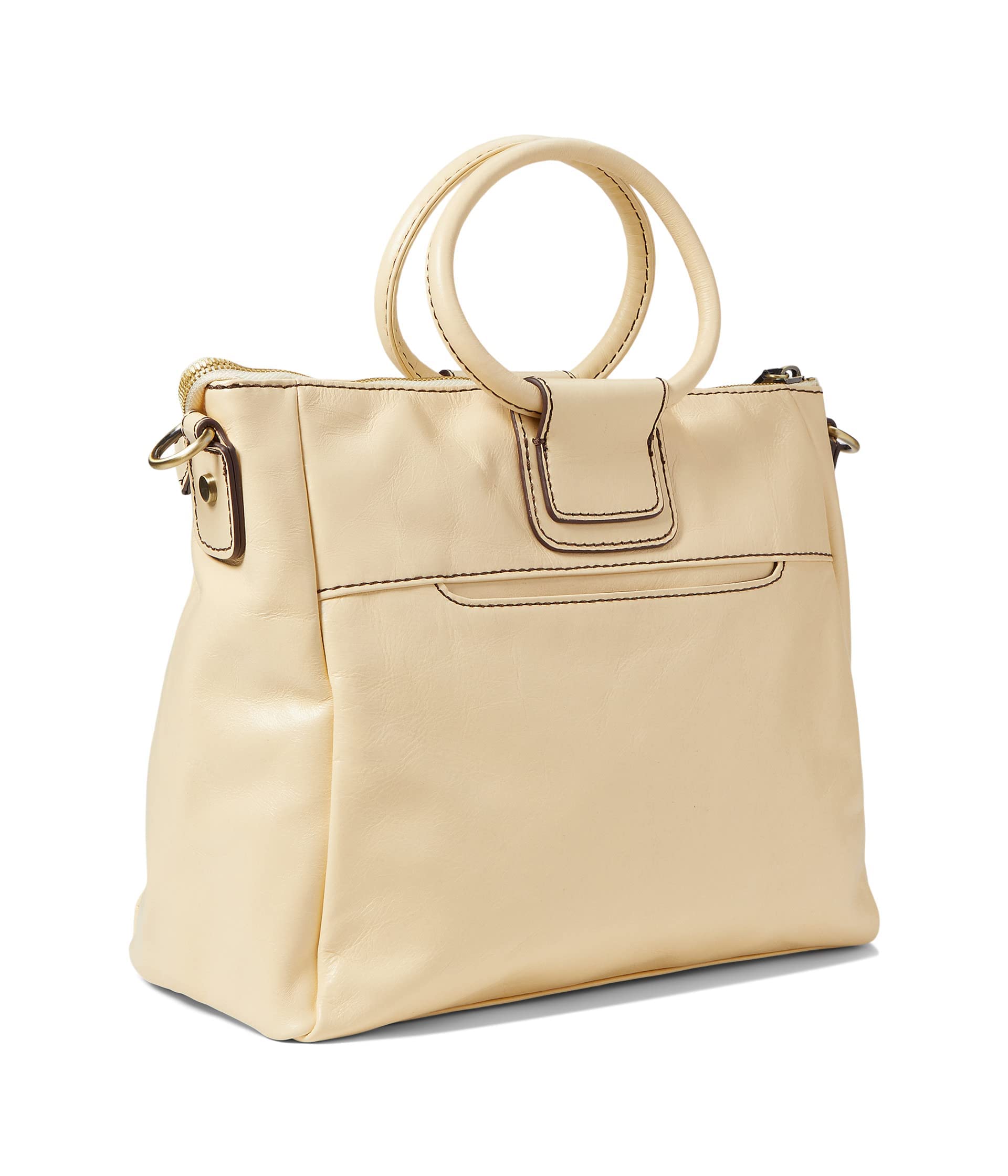 HOBO Sheila Medium Satchel Bag for Women - Cotton Linings with Top Carry Handles, Top Zipper Closure, and Detachable Strap Medium Butter (Guitar Strap) One Size One Size