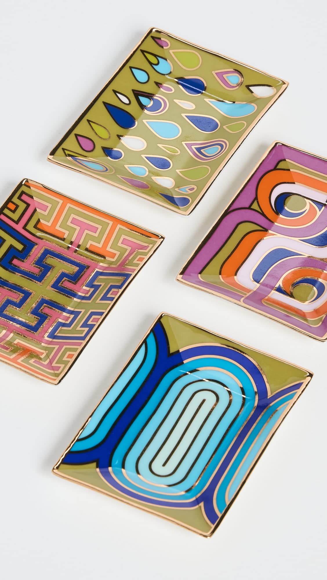 Jonathan Adler Women's Madrid Petite Trays - Set of 4, Multi, One Size