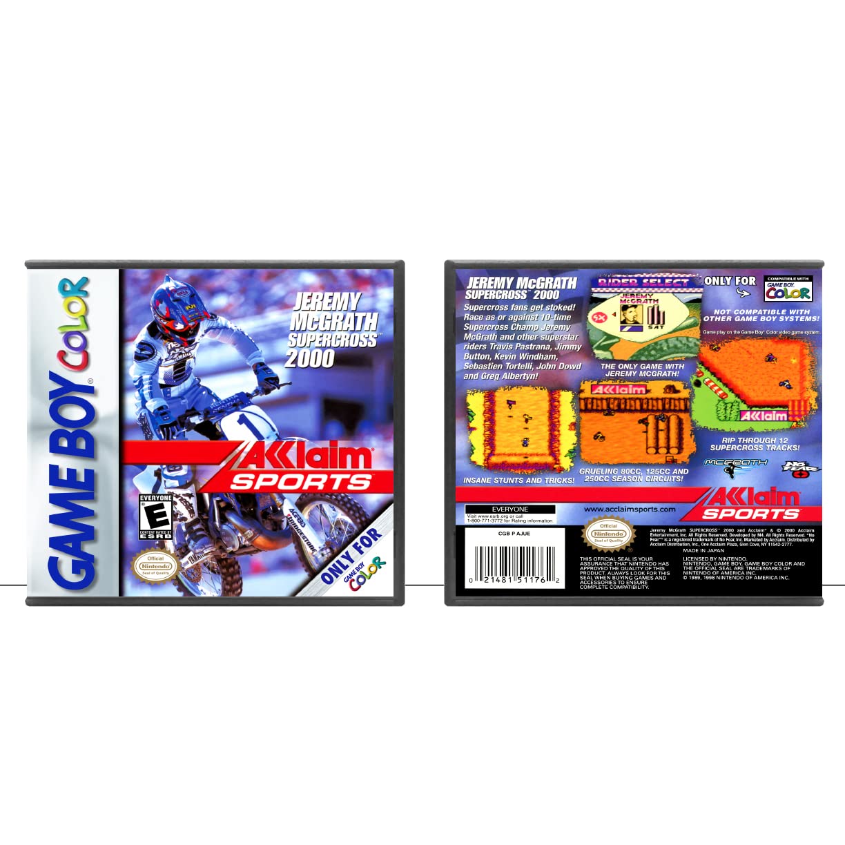 Jeremy McGrath's Supercross 2000 | (GBC) Game Boy Color - Game Case Only - No Game