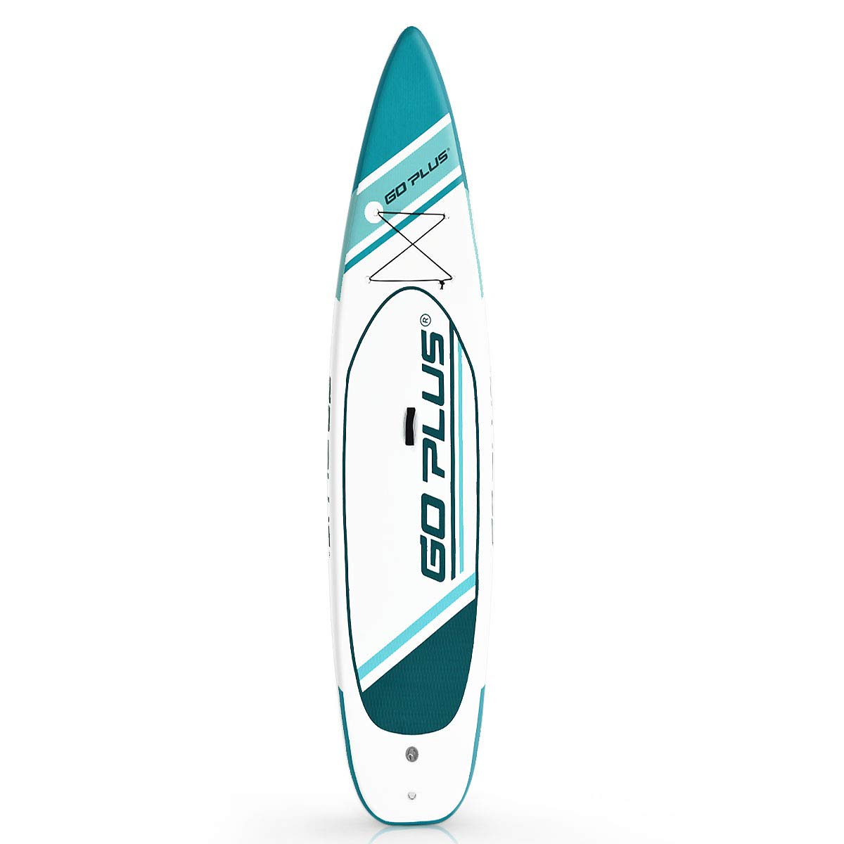 Goplus Expedition Inflatable Stand Up Paddle Board, 6β Thick SUP with Accessory Pack, Adjustable Paddle, Carry Bag, Bottom Fin, Hand Pump, Non-Slip Deck, Leash and Repair Kit (Green, 11 FT)