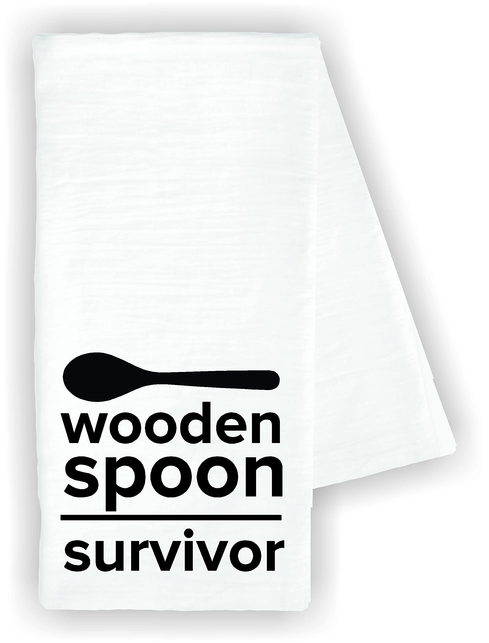 Kitchen dish towel Wooden Spoon survivor funny cute Kitchen Decor drying clothβ¦100% COTTON