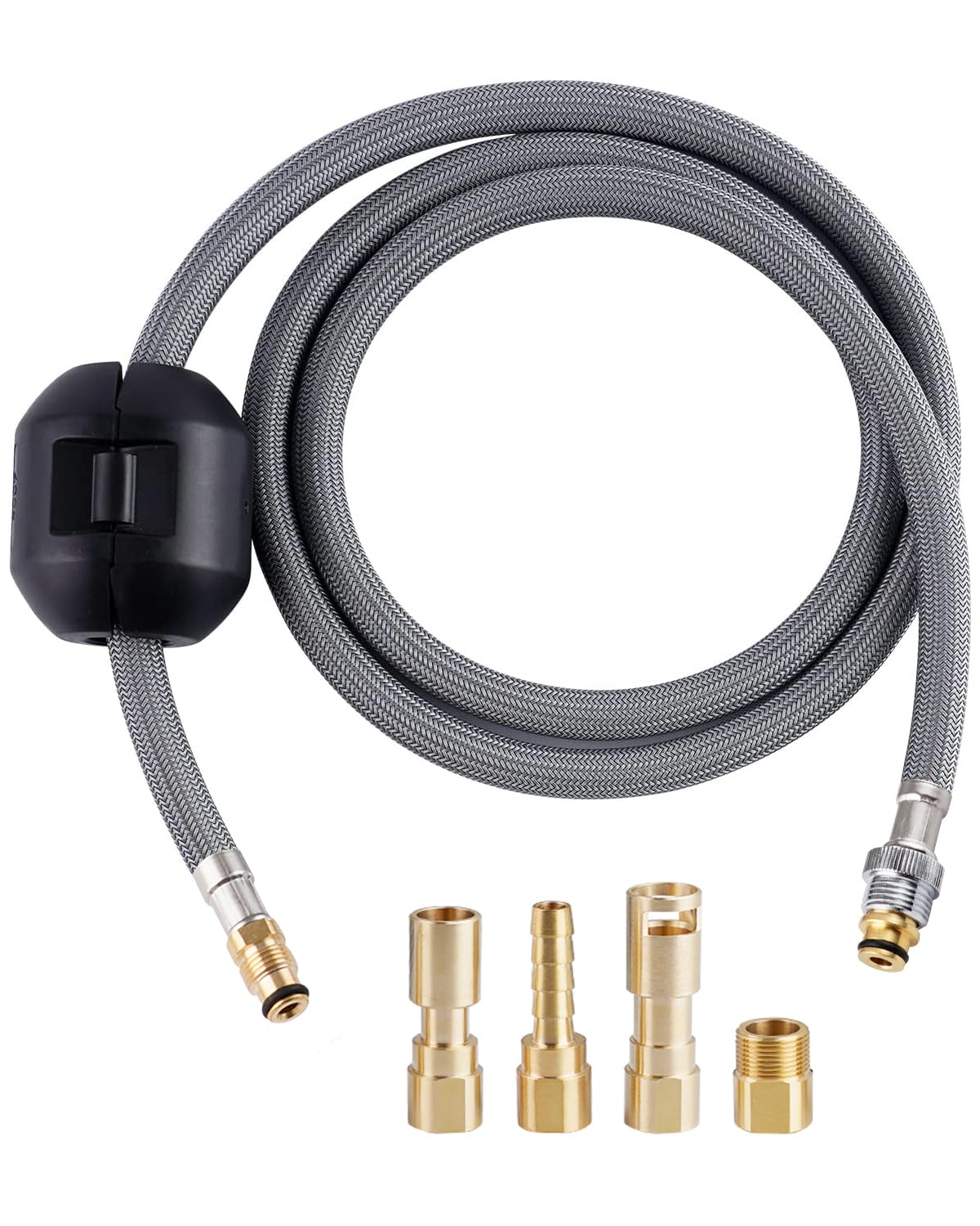 Hygie Rinse RP50390 RP44647 Kitchen Faucet Hose Replacement Compatible with Delta DST/Non-DST Faucets, Pull-Down Pull-out Faucet Spray Hose Replace with 4 Adapters, 67 Inches Chrome