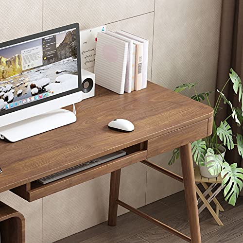 GYQYYGZ PC Desk Stable Wooden Desktop PC Desk with Lockers, Drawers and Keyboard Tray Modern Home Working Study Table Scalable Study Room Workstation Writing Desk