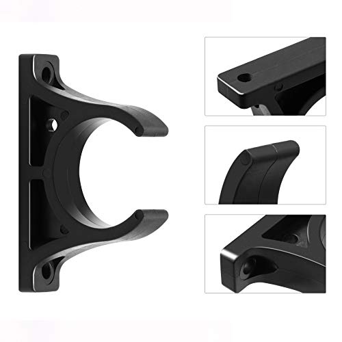 Housedeco Kayak Paddle Holder Clips(Including Screws),Deck Mounted Universal Kayak Paddle Clip & Fishing Net Clip (2Pcs Black)