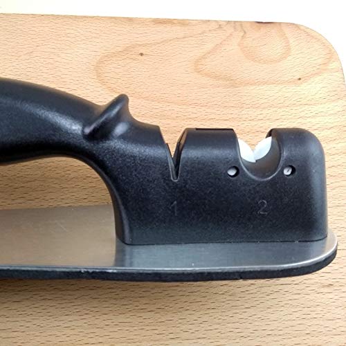 Handle Sharp Knife Sharpener Household Square Head Sharpener Two Slot Tungsten Steel Ceramic Sharpening Stone Kitchenware