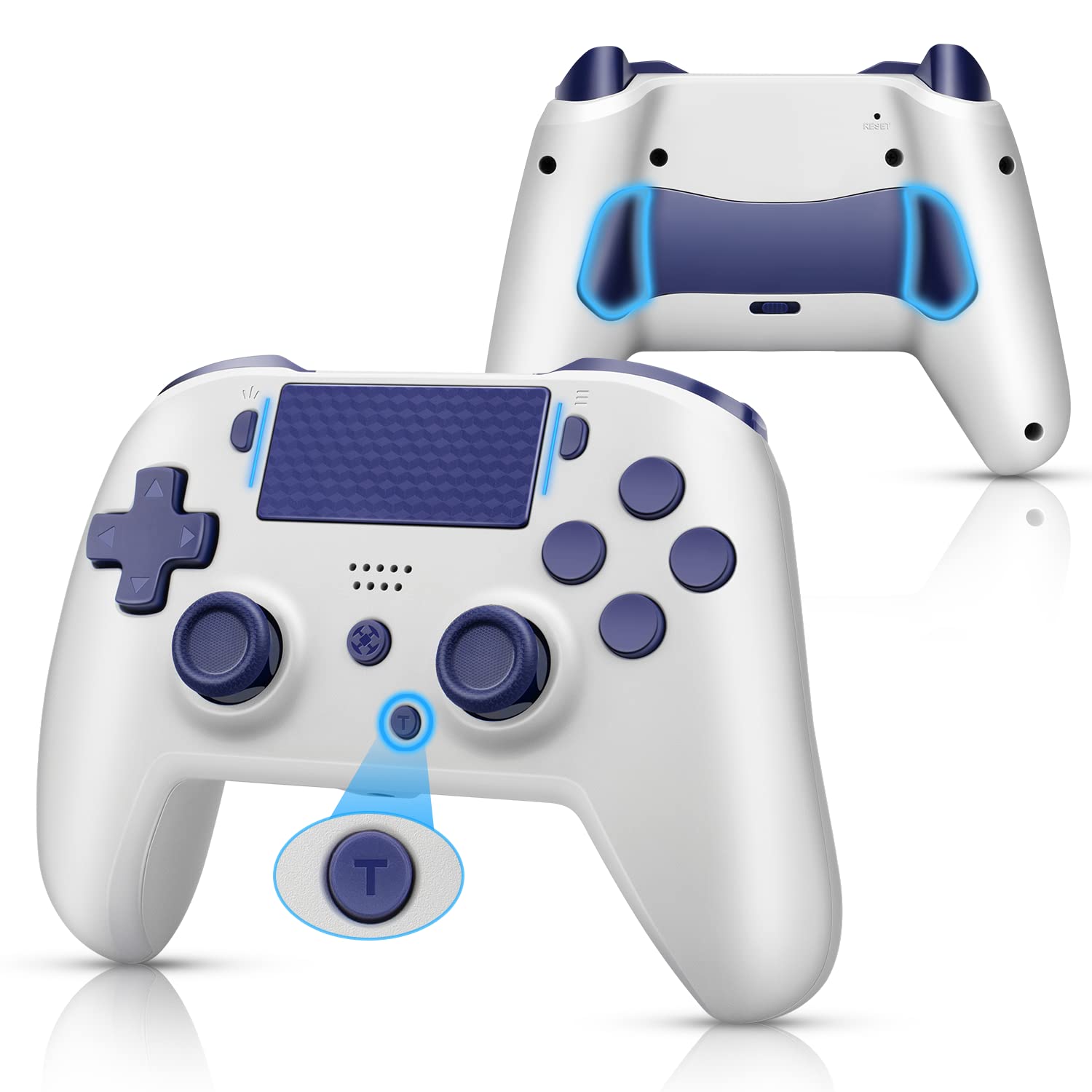 OUBANG Elite Controller for PS4, Game Remote for Scuf PS4 Controller with Turbo, Wireless Joystick Gamepad Modded PS-4 Controller with Back Paddles for Playstation 4/PS5/PC/IOS/Android Gamer Streamer
