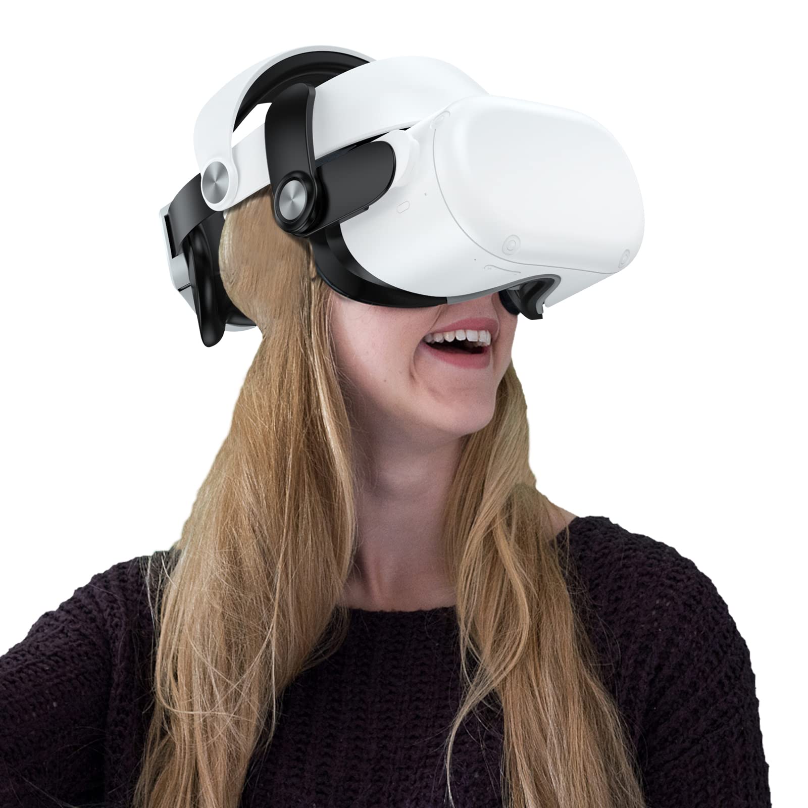 Head Strap for Oculus Quest 2, VINDIJA Design Replacement for Elite Strap, Adjustable Halo Headband, Ergonomic Design Relieves Pressure on The Face, VR Accessories Compatible for Oculus/Meta Quest 2