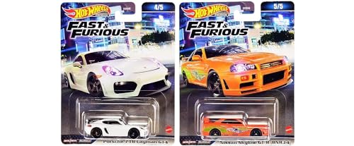 Hot Wheels 2023 Fast & Furious Premium Diecast Car Complete Set of 5 Vehicles from HNW46-956A Release
