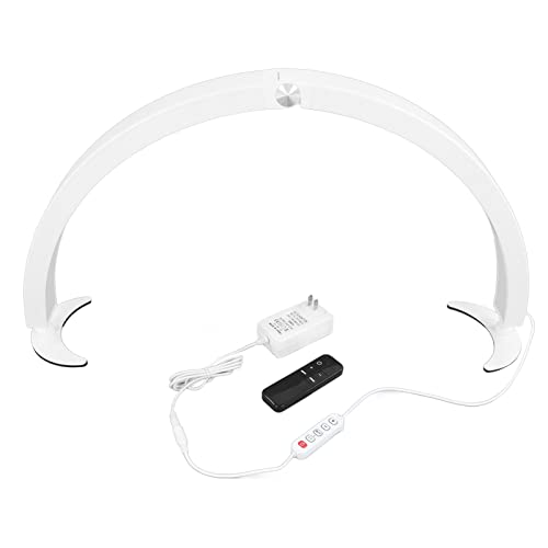 Half Moon Nail Desk Lamp, 40W 28in 2000LM Dimmable LED Half Moon Table Lamp Manicure Lamp with Remote for Beauty, Skincare, Lashes, Eyebrows, 3200K‑5600K, 7 Color, 10 Brightness (US Plug)