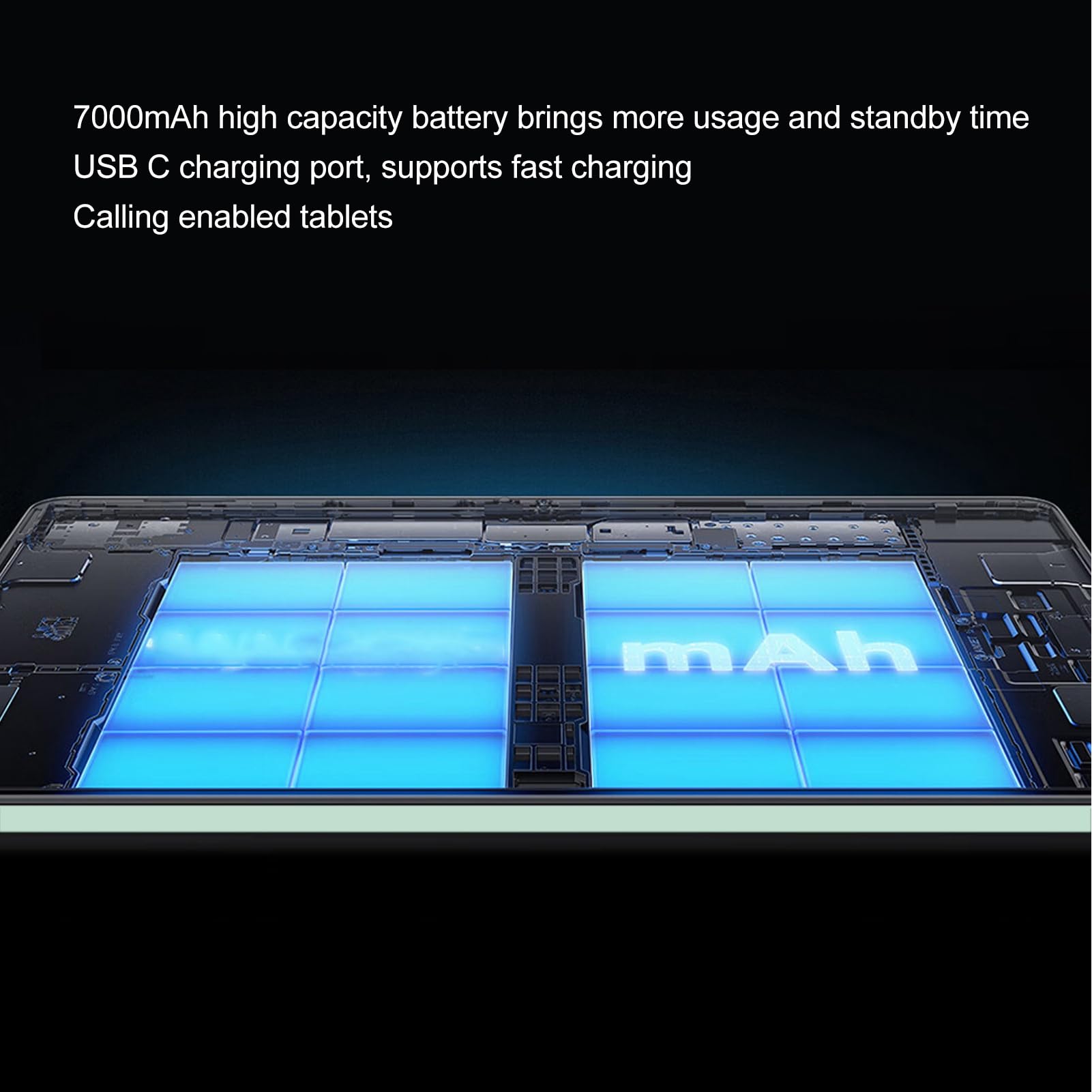 HEEPDD 10 Inch Tablet, 8GB RAM 128GB ROM Gaming Tablet Green 100-240V (Green)