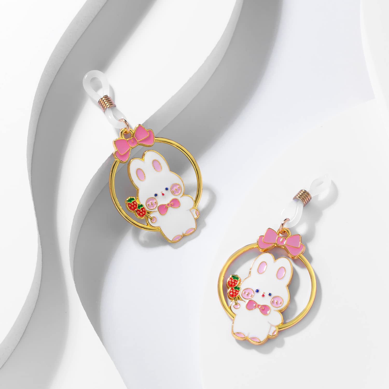 kingdot Cute Rabbit Bear Non Piercing Nipple Jewelry, Fake Nipple Piercing, Adjustable Nipple Rings, Non-Pierced Nipple Rings for Women Girl(Rabbit)