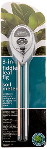 Houseplant Resource Center Fiddle Leaf Fig 3-in-1 Soil Moisture Meter for Plants – Best Indoor Plant Water Meter for Potted Houseplants - Light & Moisture Sensor Probe for Optimal Growth
