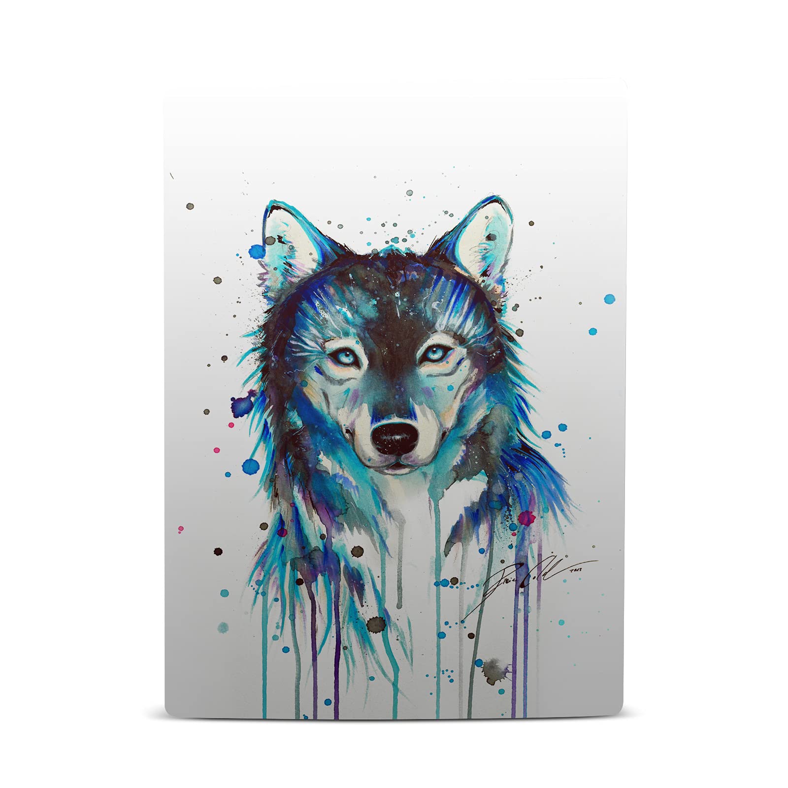 Head Case Designs Officially Licensed Pixie Cold Ice Wolf Art Mix Vinyl Faceplate Sticker Gaming Skin Case Cover Compatible with Sony Playstation 5 PS5 Disc Edition Console & DualSense Controller