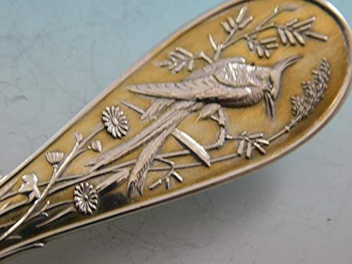 Japanese by Tiffany and Co. Sterling Silver Fish Server w/Silver Bird Vermeil